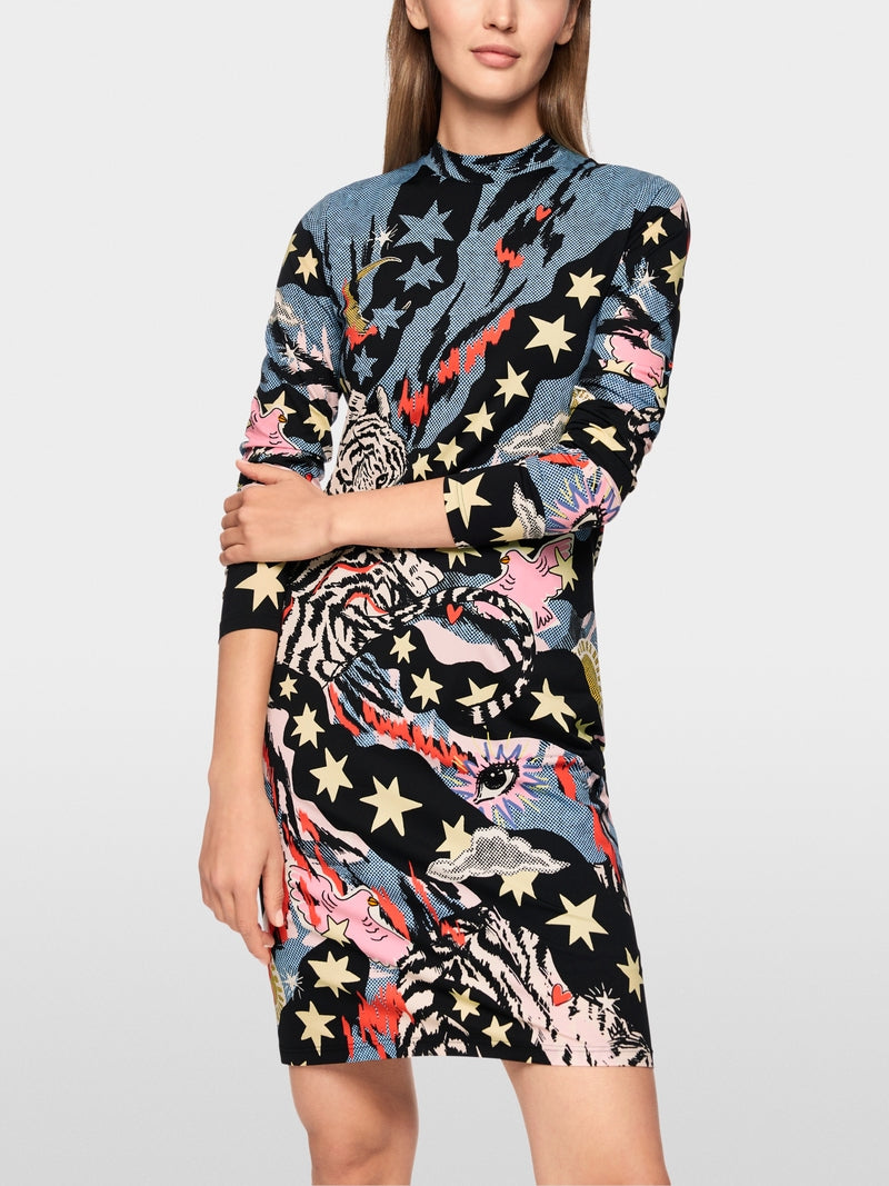 Marc Cain Sports Comic Print Figure-Hugging Dress AS21.07 J07 - Jane Young