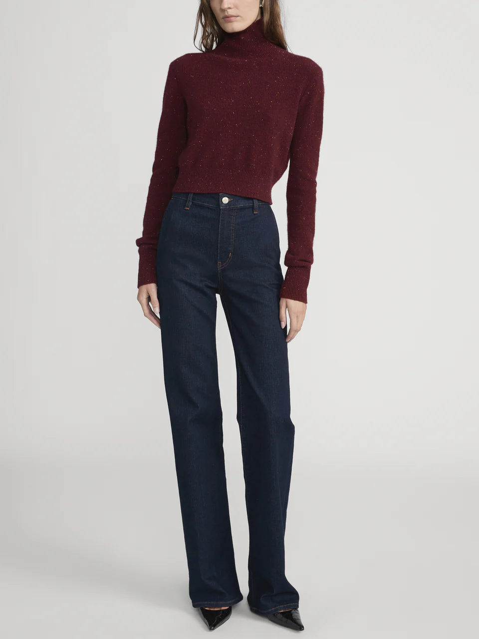 Frame Rinse High Rise Straight Long Length Jeans 1026814 - Jane Young